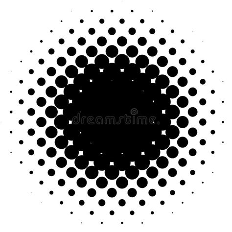 Halftone Element Circular Halftone Pattern Specks Halftone Ci Stock Illustration