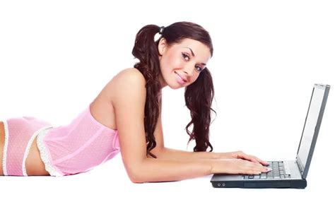 Sexy Girl With A Laptop Stock Photo By Photolin