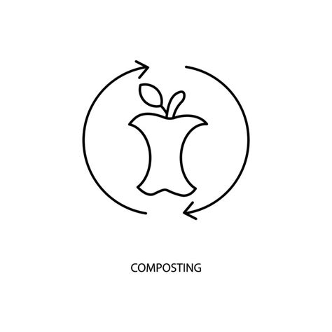 Composting Concept Line Icon Simple Element Illustration Composting Concept Outline Symbol Composting Concept Line Icon Simple Element Illustration Composting Concept Outline Symbol