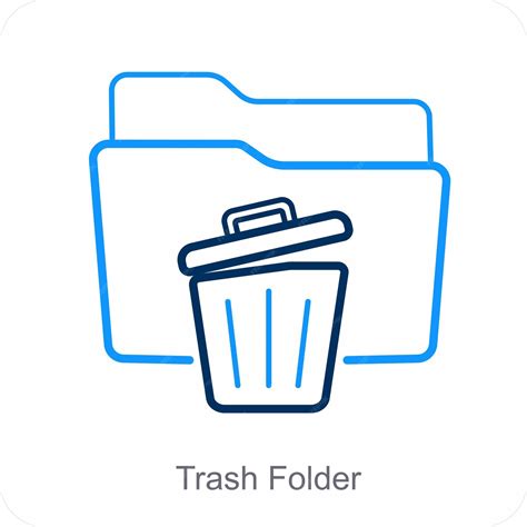 Premium Vector Trash Folder And Folder Icon Concept