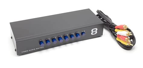 the cimple co 8 way switch composite video switcher black with rca