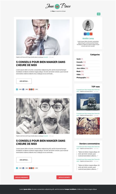 tuto créer le template d un blog responsive avec photoshop sur