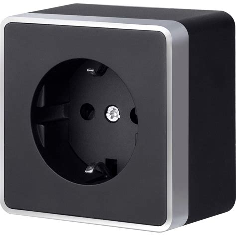 Розетка с заземлением и шторками WERKEL W5071134 Gallant черный с ...