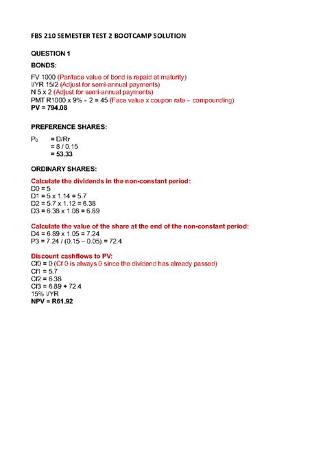 Fbs 210 Semester Test 2 Bootcamp Solution Fbs 210 Semester Test 2 Bootcamp Solution Question 1