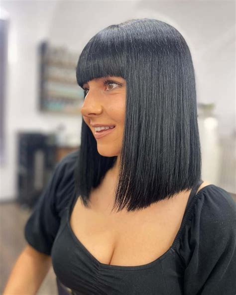 Long Bob With Blunt Bangs
