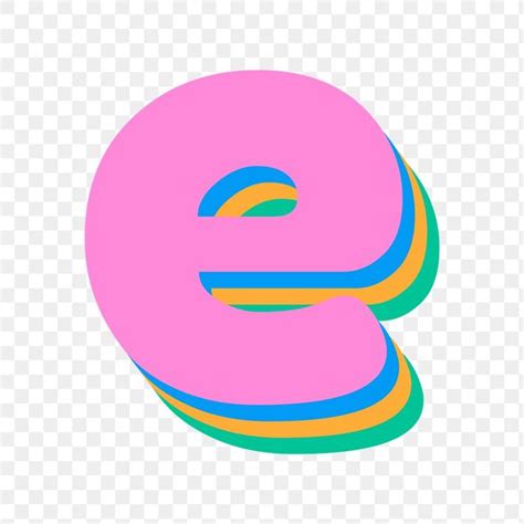 Letter E Rounded Font Png Free Image By Wit Fonts