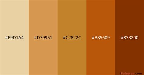 Ginger The Cookie Color Palette And Colors E9d1a4 D79951 C2822c