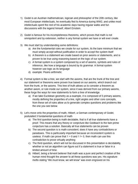 Godels Incompleteness Theorem Pdf Axiom Theorem