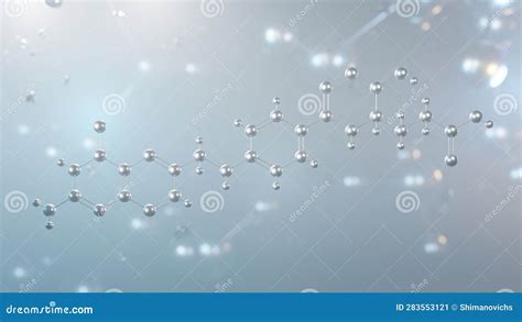 Folic Acid Molecular Structure 3d Model Molecule Vitamin B9