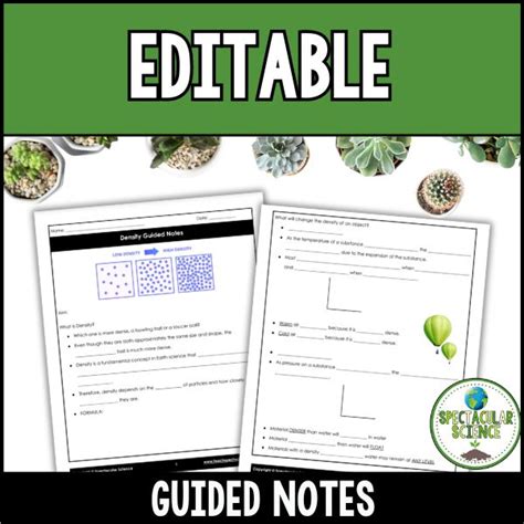 Density Presentation And Notes Science Worksheets And Digital Slides Spectacular Science