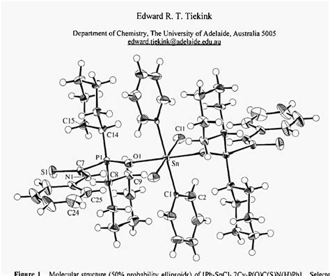 Figure 1 From The Crystal Structure Of The 1 2 Adduct Formed Between Dichlorodiphenyltin Iv And
