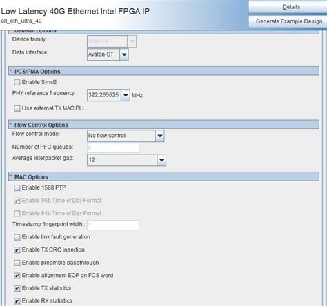 Problem With Sending Speed Of Low Latency 40g Ethernet Intel Fpga Ip Intel Community