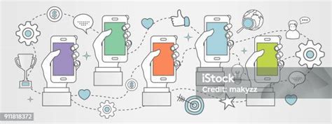 모바일 응용 프로그램 및 개발 개념입니다 평면 벡터 일러스트 레이 션 개념에 대한 스톡 벡터 아트 및 기타 이미지 개념 개념과 주제 개발 Istock