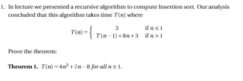 Solved In Lecture We Presented A Recursive Algorithm To Chegg