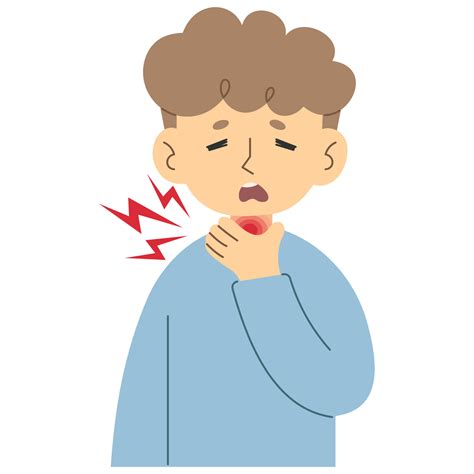 Sore Throat 2 Cute On A White Background Vector Illustration 41911936