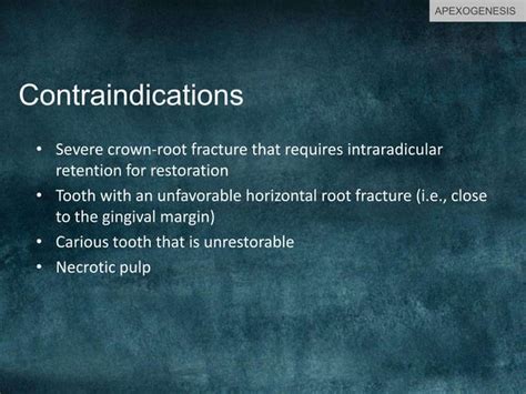 Apexogenesis And Apexification Pptx Dental Health Diseases And
