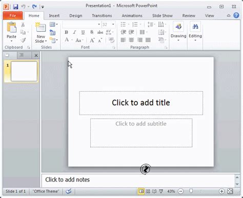 PowerPoint Table Insert Table
