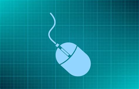 premium vector computer mouse symbol vector illustration on blue