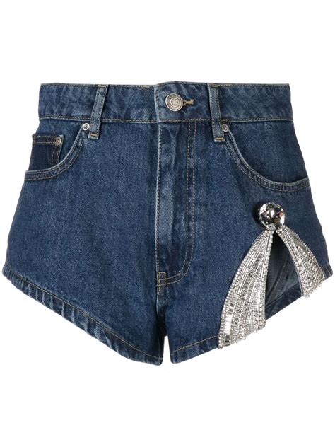 Area High Cut Denim Shorts Farfetch