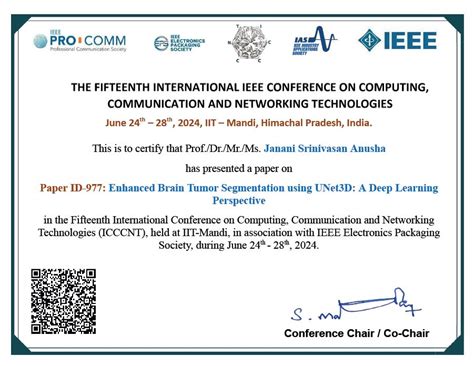 Janani Srinivasan Anusha On Linkedin Ieee Deeplearning Research