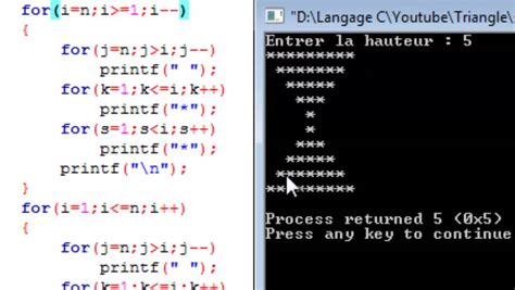 Langage C Série Les triangles Exercice YouTube
