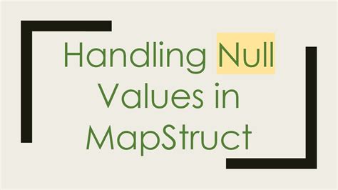 Handling Null Values In Mapstruct Youtube