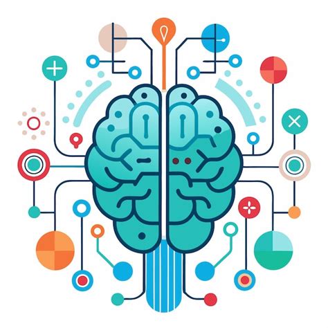 Artificial Ai Brain Icon Ai Machine Digital Robot Hand Drawn Doodle Line Icon Premium Ai