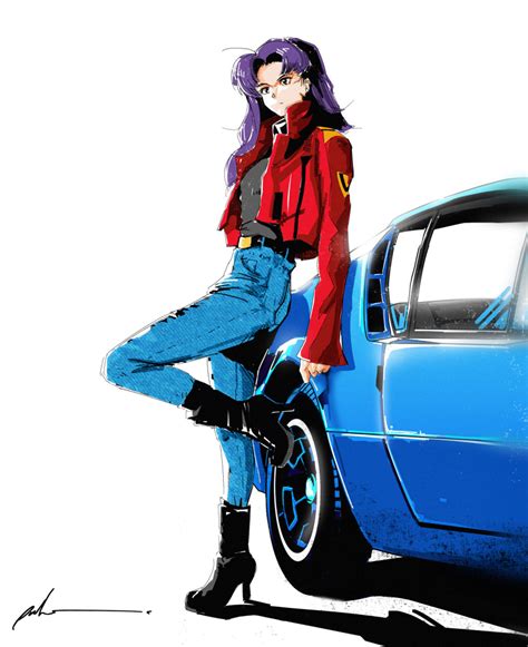 Safebooru 1990s Style 1girl Boots Car Denim Ground Vehicle Highres
