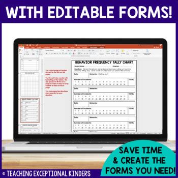 Behavior Data Tracking Sheets With Editable Documentation Log Tracker Templates