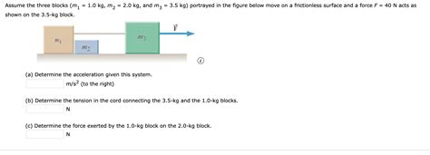 Solved Assume The Three Blocks M1 1 0 Kg M2 2 0 Kg