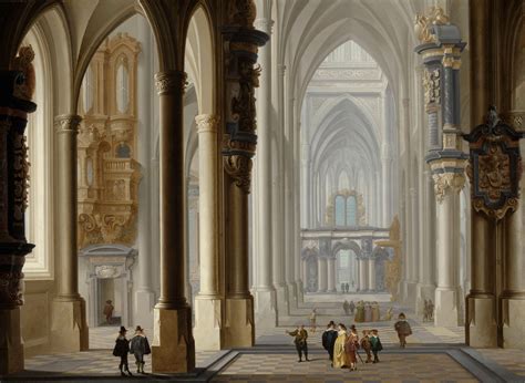 Interieur Van Een Gotische Kerk 1641 Meesterbehang