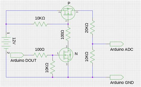 analogread safely enabling voltage divider on a 12v battery arduino