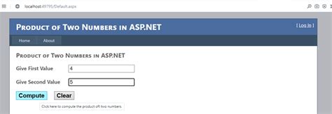 Free Programming Source Codes And Computer Programming Tutorials Product Of Two Numbers In Aspnet