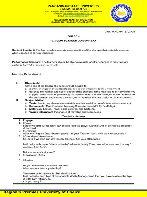 5es Sample Lp Clems Pdf Air Pollution Water