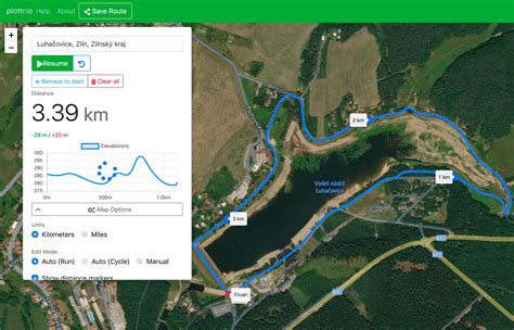 Plottr io měření vzdáleností na mapě nejen pro cyklisty a běžce Maxiorel cz