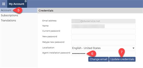 Windows Install The Agent With Credentials Dwservice Docs