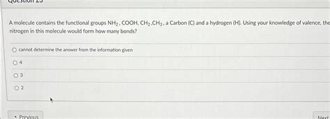 Solved A molecule contains the functional groups | Chegg.com