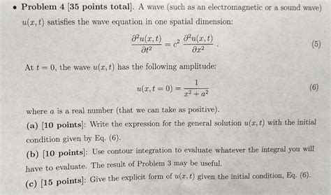Solved Problem Points Total A Wave Such As An Chegg