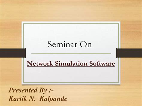 Network Simulation Software Pptx Operating Systems Computer