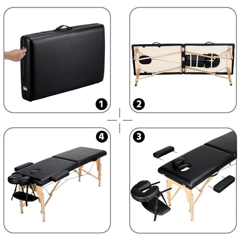 Yaheetech Massage Table Portable Lash Beds Spa Bed