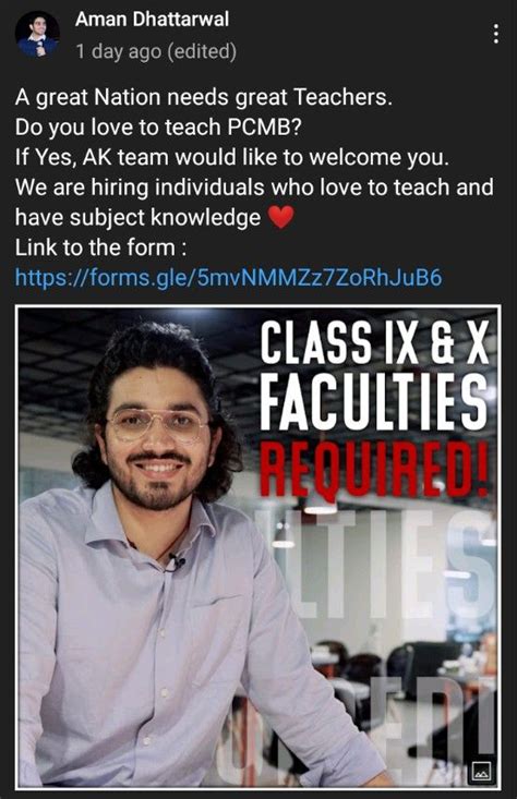 Ayan Ghosh On Linkedin Teachingjob Needfaculty