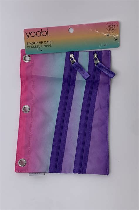 Yoobi Double Zipper Binder Zip Case Crown Office Supplies
