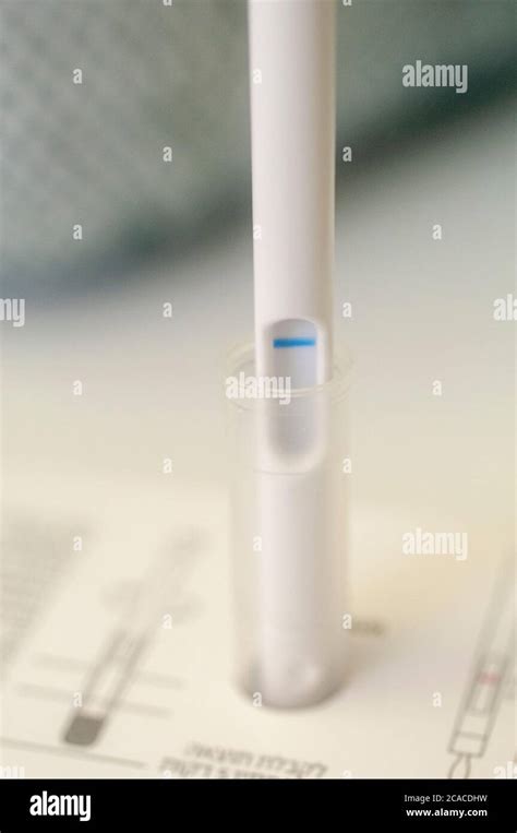 Home Diagnosing Of Streptococcus A Strep A With A Throat Swab Stock