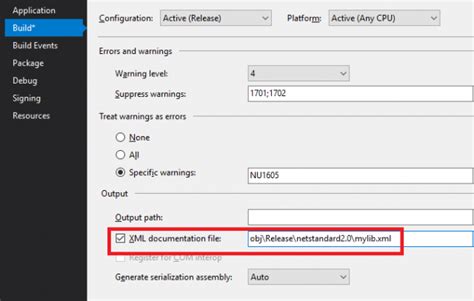 not rocket science missing xml comment for publicly visible type or