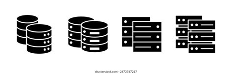 Database Icon Set Database Vector Icon Stock Vector Royalty Free 2473747217 Shutterstock