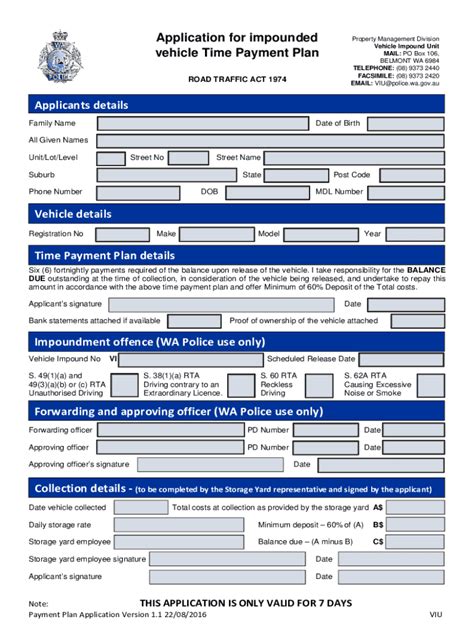 Impounded Payment Plan Complete With Ease Airslate Signnow
