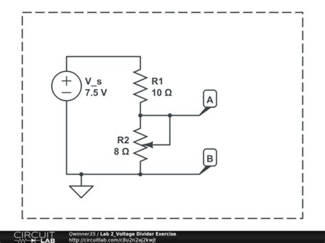 Lab Voltage Divider Exercise CircuitLab