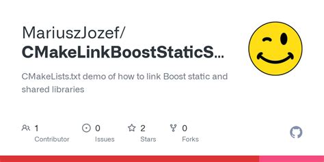 GitHub MariuszJozef CMakeLinkBoostStaticShared CMakeLists Txt Demo Of How To Link Boost
