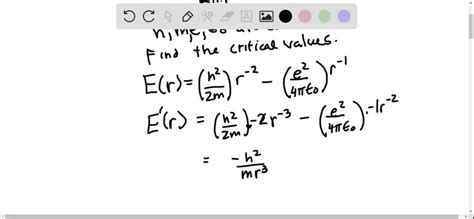 Solved The Bohr Radius A0 Of The Hydrogen Atom Is The Value Of R That