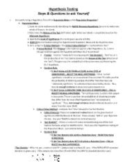 Hypothesis Testing Notes Hypothesis Testing Steps Questions To Ask Yourself I Am I